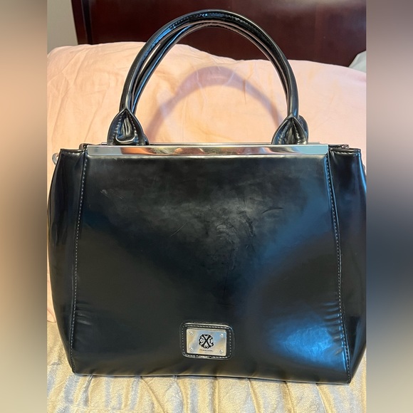 Christian Lacroix | Bags | Christian Lacroix Black Polyurethane Bag ...